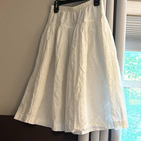 Koret | Skirts | Koret White Eyelet Midi Aline Skirt With Elastic Waist ...